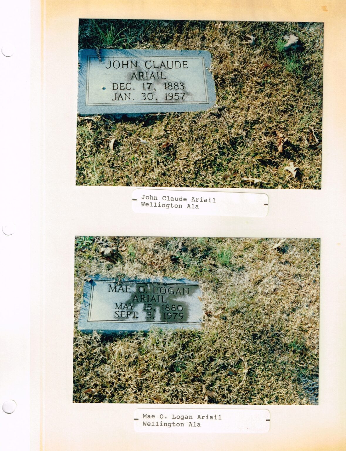 John Claude Ariail – Ariail Family Website